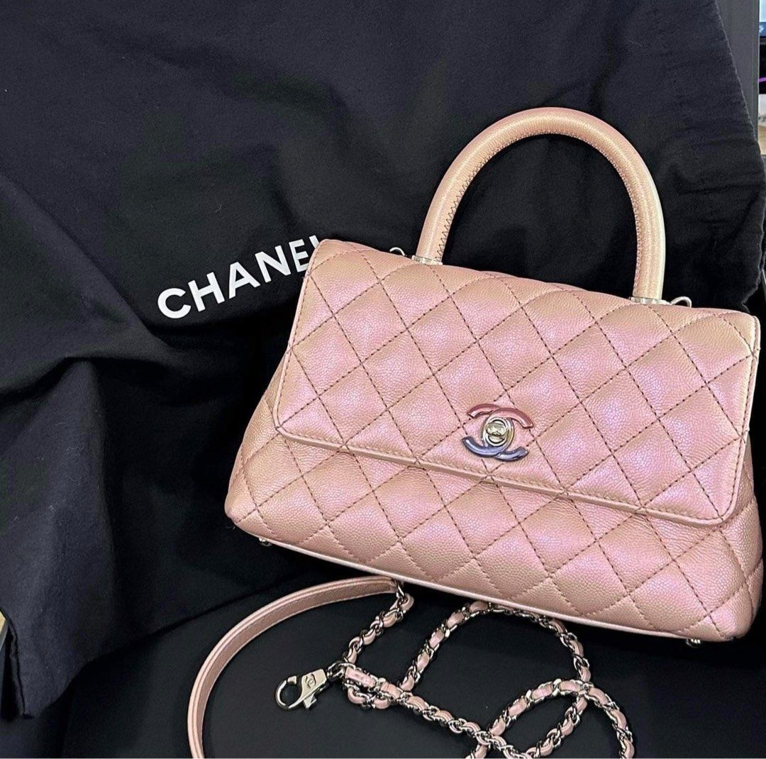 ( Used) Chanel CoCo Handle Mini Limited in Irredescent colour, Luxury ...