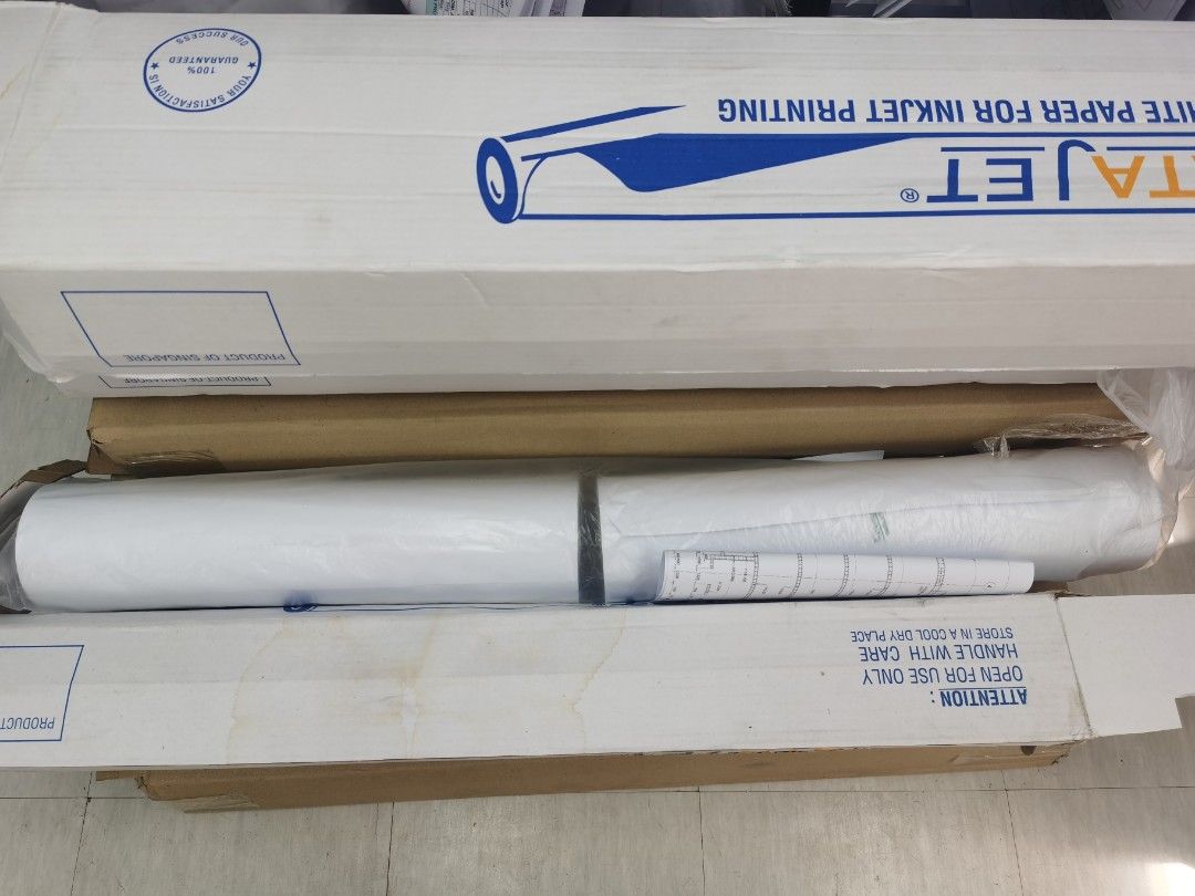 A2 Plotter Paper Roll 420mm x 170M x 3 Inch, Computers & Tech, Printers ...