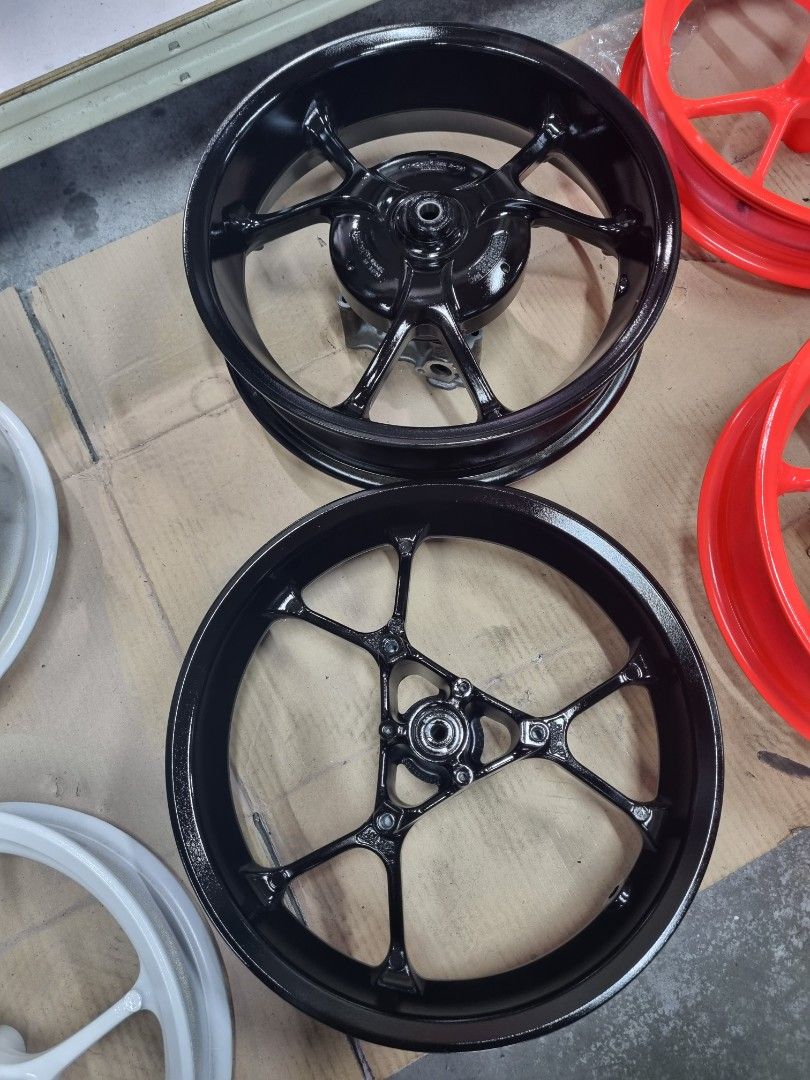 Aerox Black Rims, Motorcycles, Motorcycle Accessories on Carousell