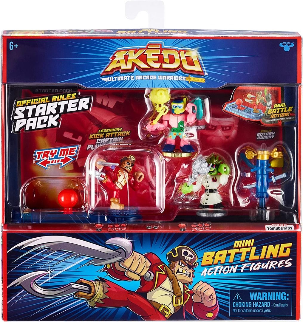 Akedo - Ultimate Arcade Warriors Starter Pack - Legendary Kick Attack - Mini Battling Action ...
