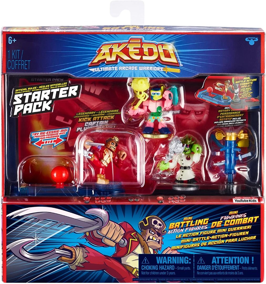 Akedo - Ultimate Arcade Warriors Starter Pack - Legendary Kick Attack ...