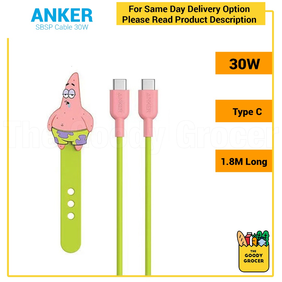 Anker 30W Cable 1.8m SpongeBob SquarePants, Mobile Phones & Gadgets ...