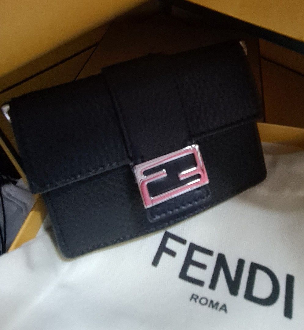 Authentic Fendi Mini Flat Baguette, Luxury, Bags & Wallets on Carousell