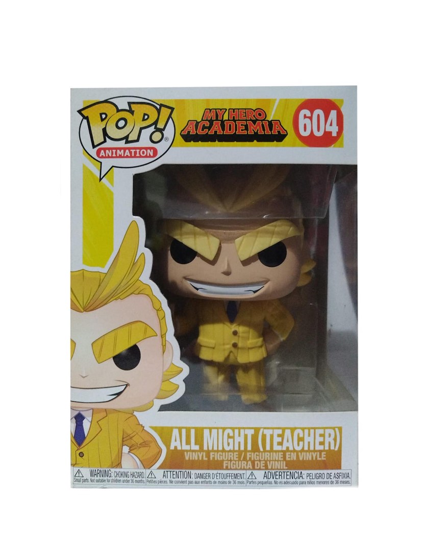 Authentic Funko Pop! All Might (Teacher) 604 from MHA, Hobbies & Toys ...