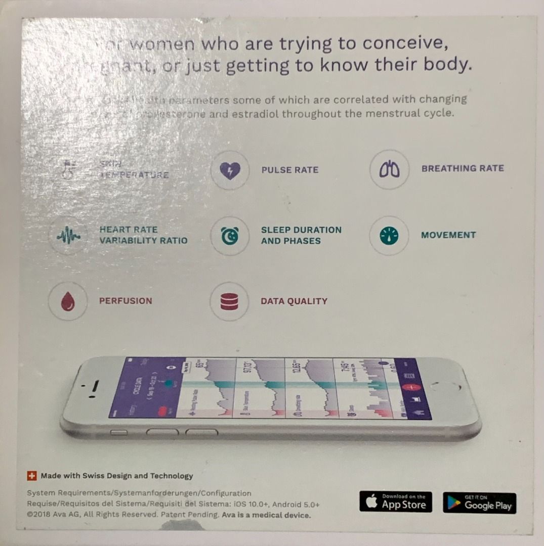 ava fertility tracker, 健康及營養食用品, 健康監測儀和體重秤 - Carousell