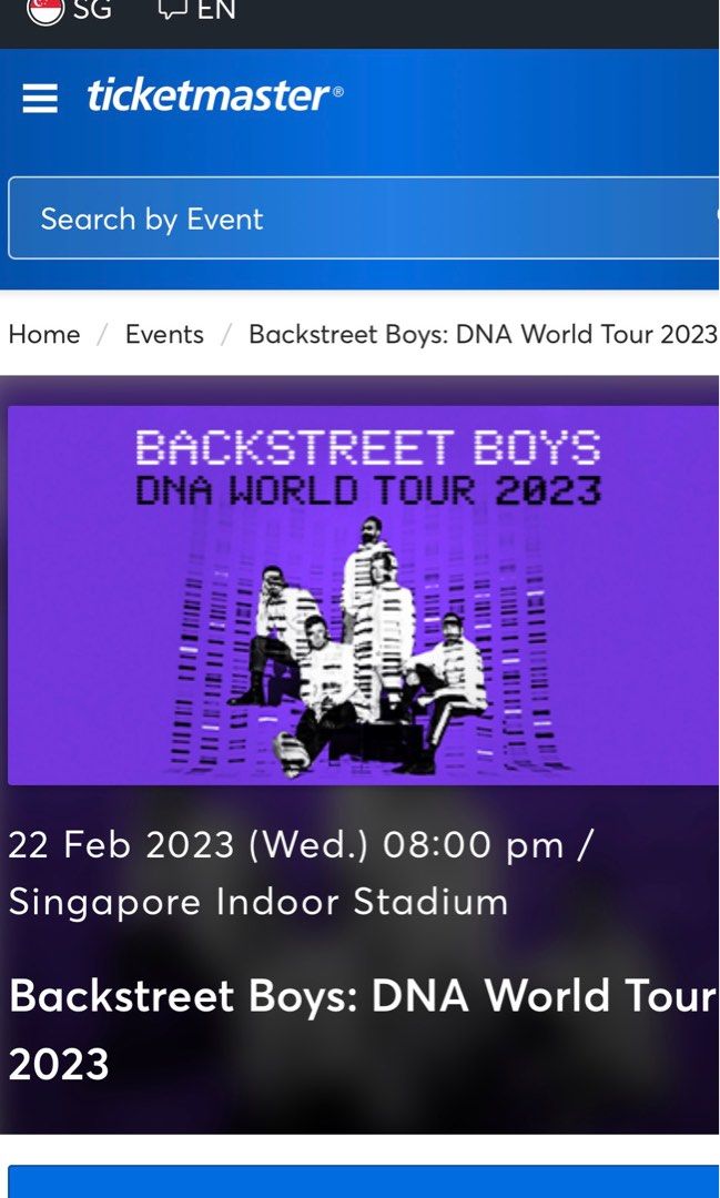 BACKSTREET BOYS DNA WORLD TOUR 2023, Tickets & Vouchers, Event Tickets on Carousell