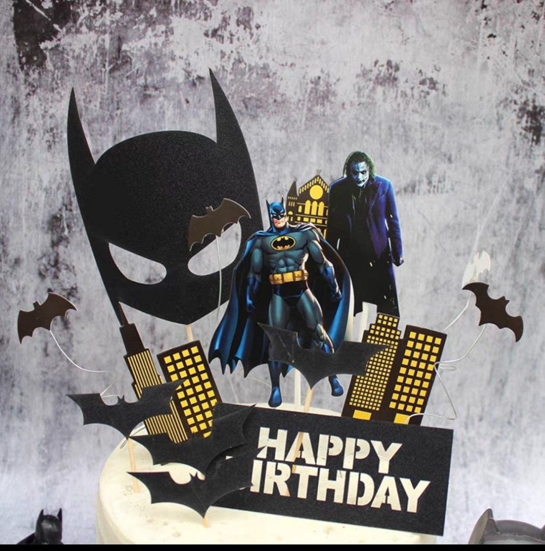 Batman Birthday Cake Topper Decoration, Hobbies & Toys, Toys & Games on ...