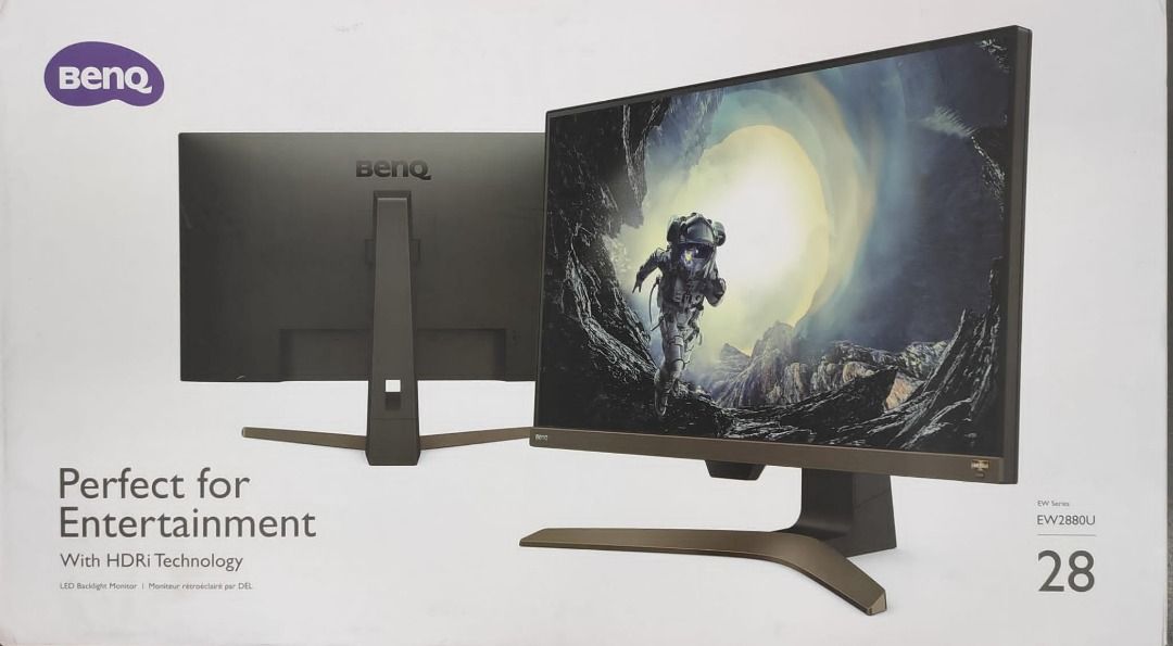 BenQ EW2880U 28 inch 4K UHD HDRi IPS USB C Monitor Entertainment Eye ...