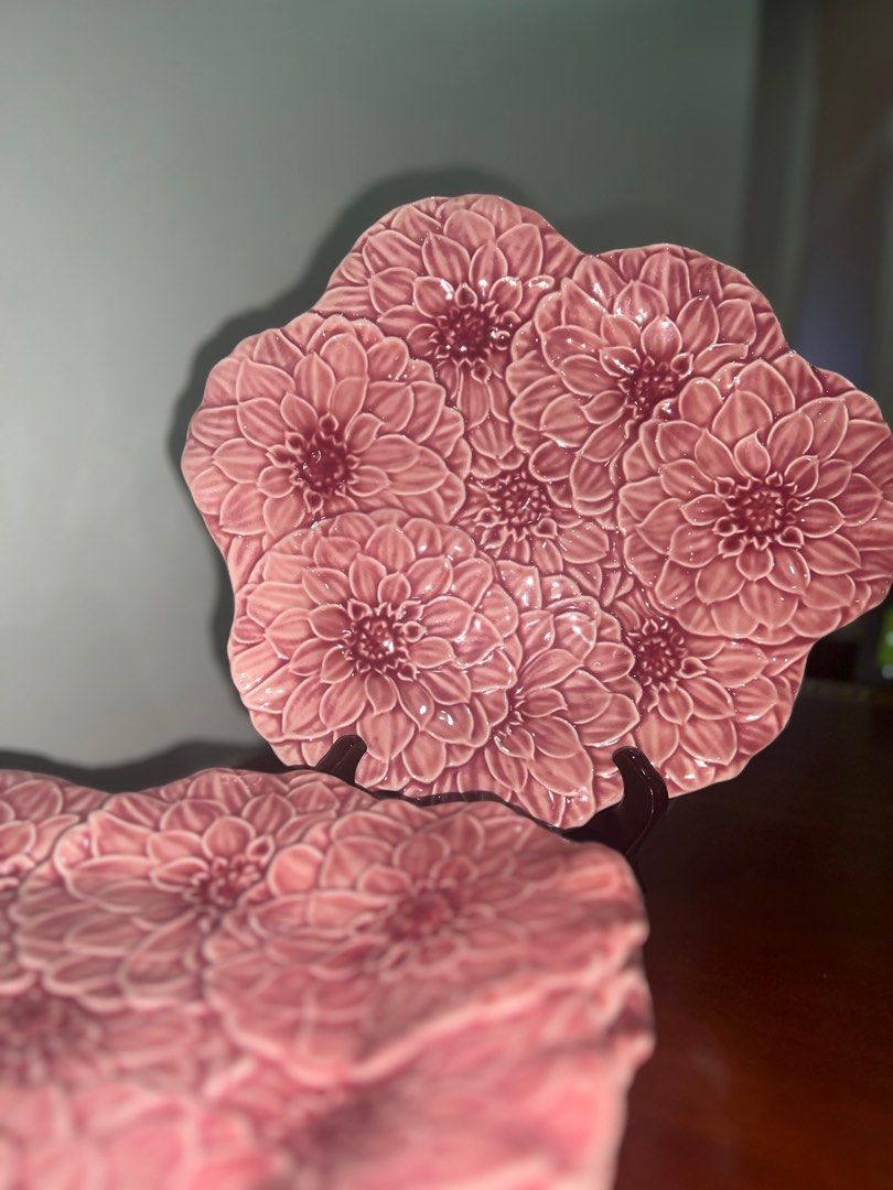 Bordallo Pinheiro Maria Flor Rose Dinner Plate 28, Furniture & Home ...