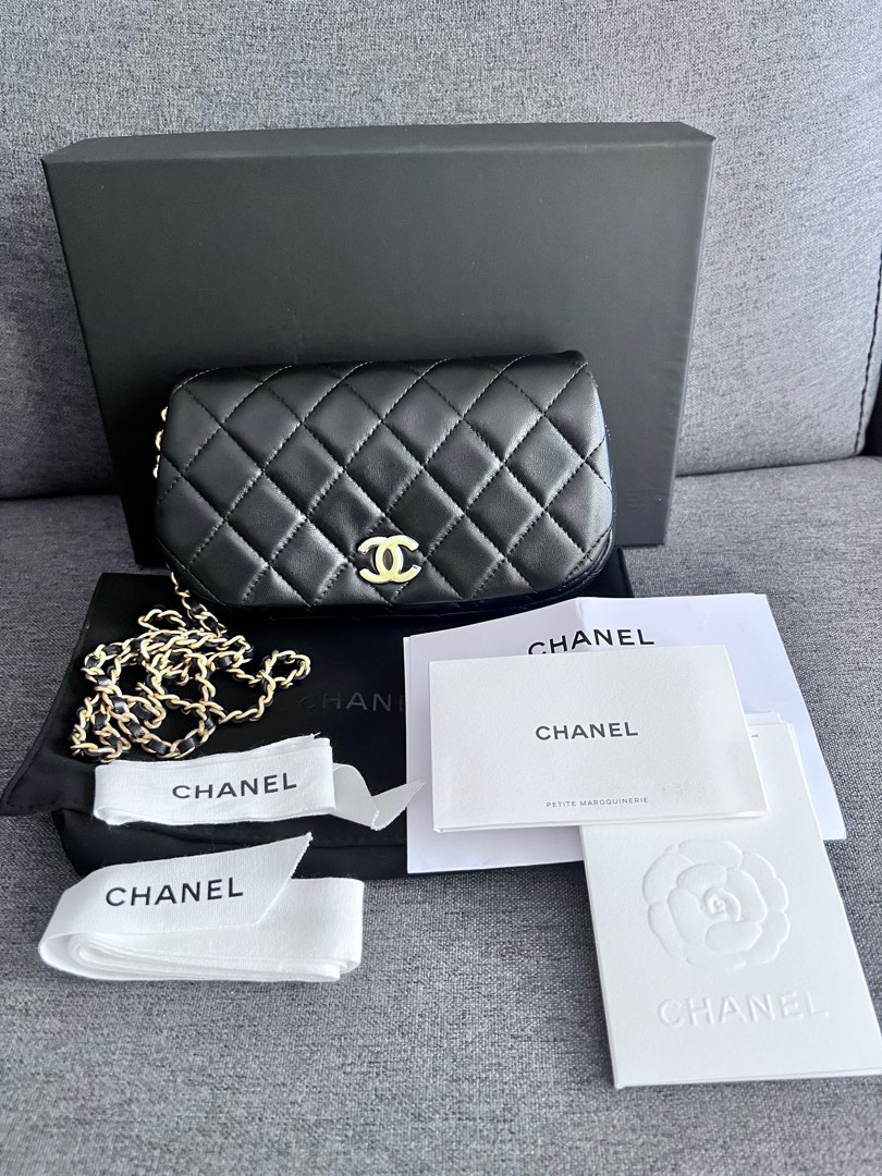 Brand New Chanel Half moon Flap Black Lambskin GHW, Luxury, Bags ...