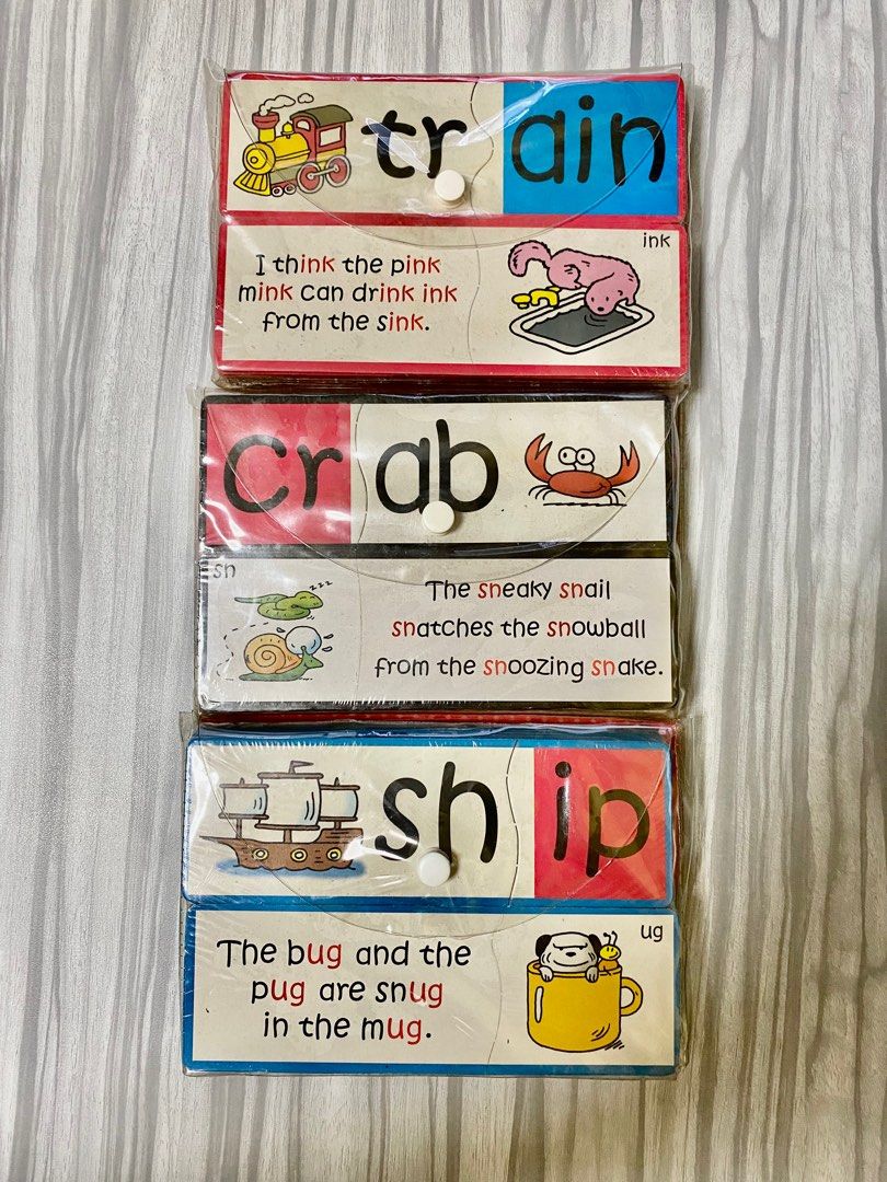 Brilliant kids - Phonics flash cards (3 full sets), Hobbies & Toys ...