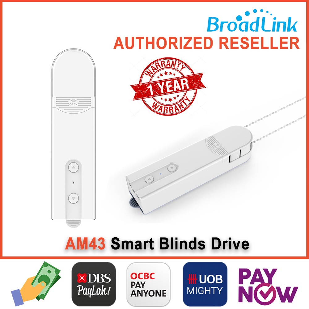 BroadLink Blinds Drive AM43 Motor for Roller Blind and Roller Shades, Beaded Cord Chain Motor ...