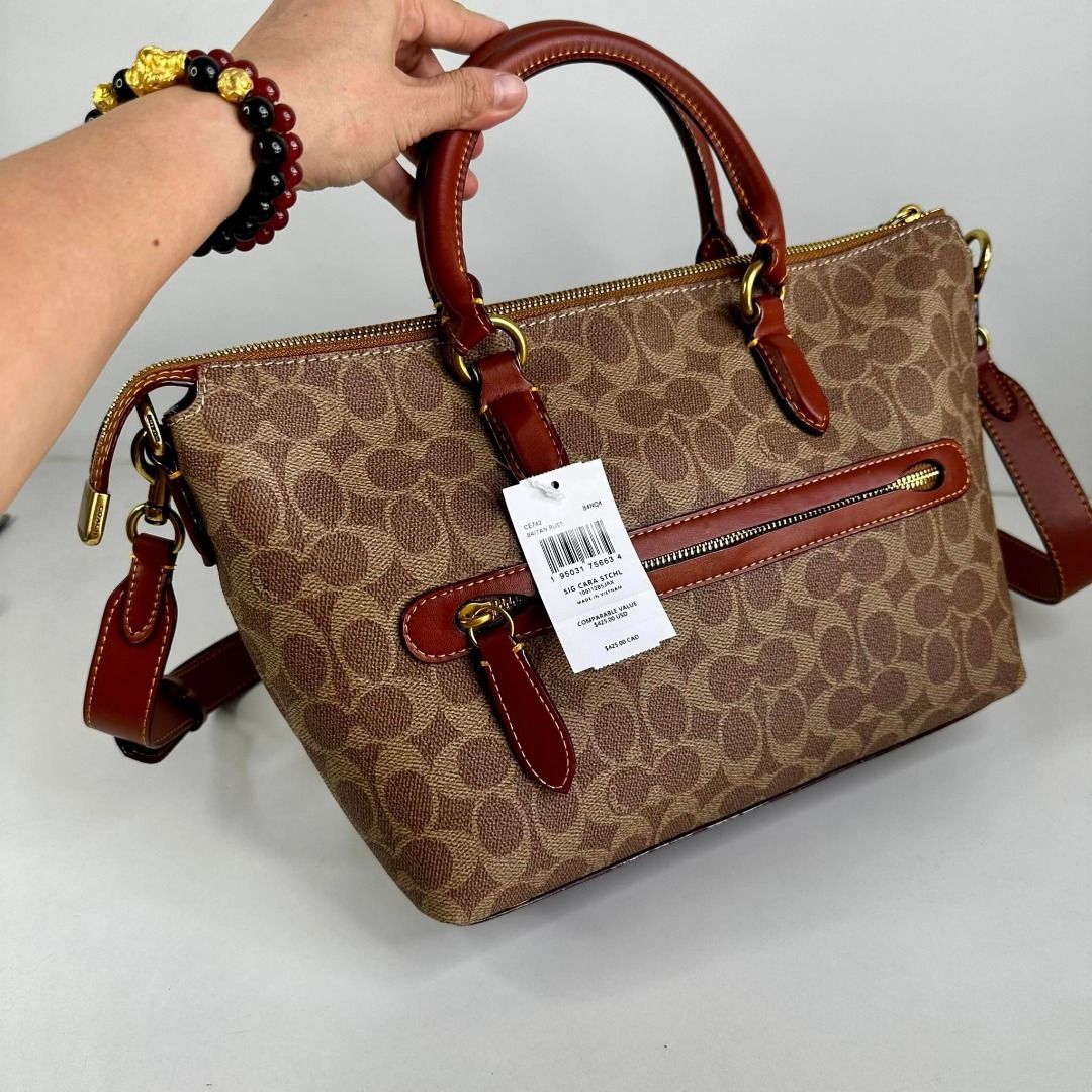 Cara Satchel In Signature Canvas, Luxury, Bags & Wallets on Carousell