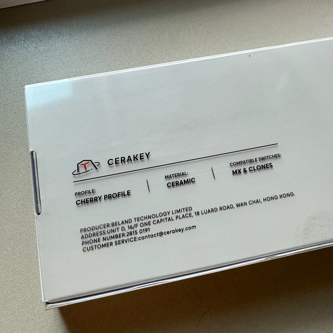 Cerakey Ceramic Keycaps - Red / White, Computers & Tech, Parts ...