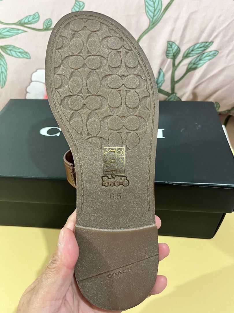 COACH SANDALS, Women's Fashion, Footwear, Flats & Sandals on Carousell