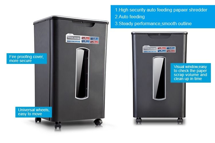 COMIX S801 22L Cross Cut Auto-Feed Heavy Duty Paper Shredder, Computers ...