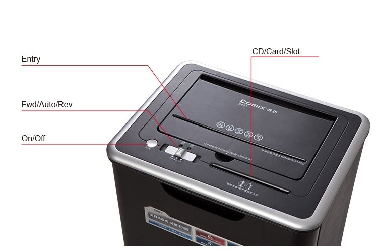COMIX S801 22L Cross Cut Auto-Feed Heavy Duty Paper Shredder, Computers ...