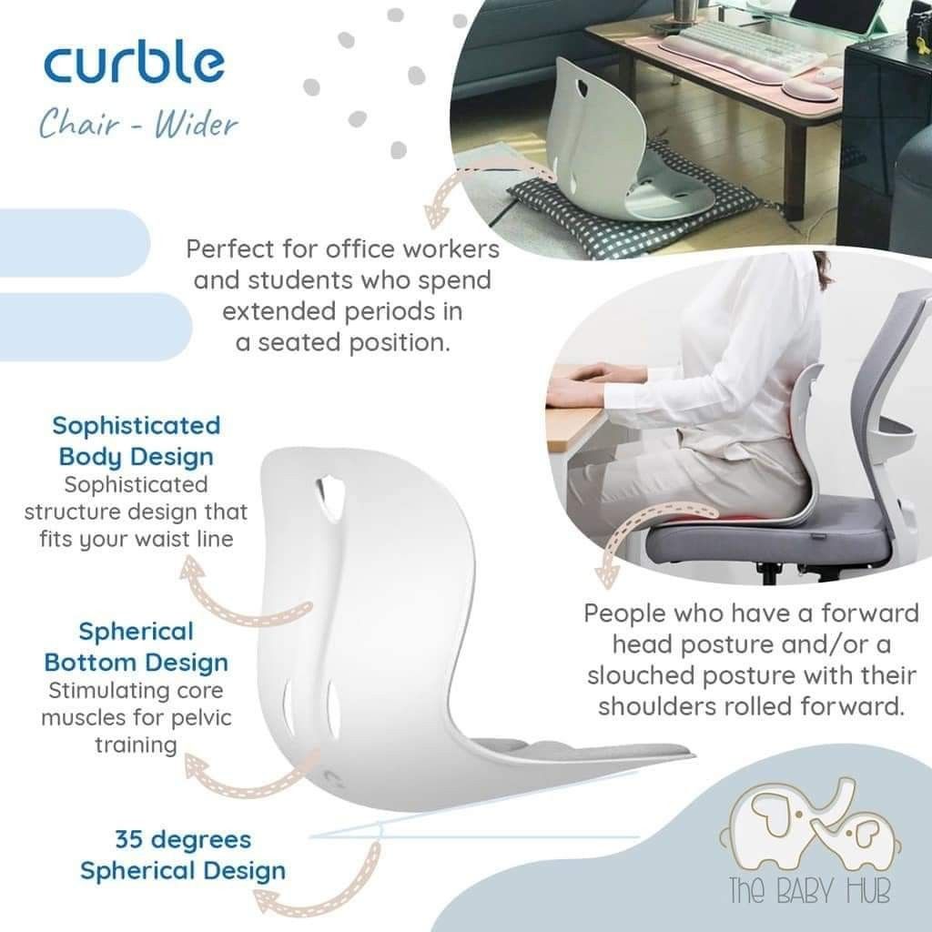 Curble Chair Wider Posture Corrector Chair (Made in Korea), Furniture ...