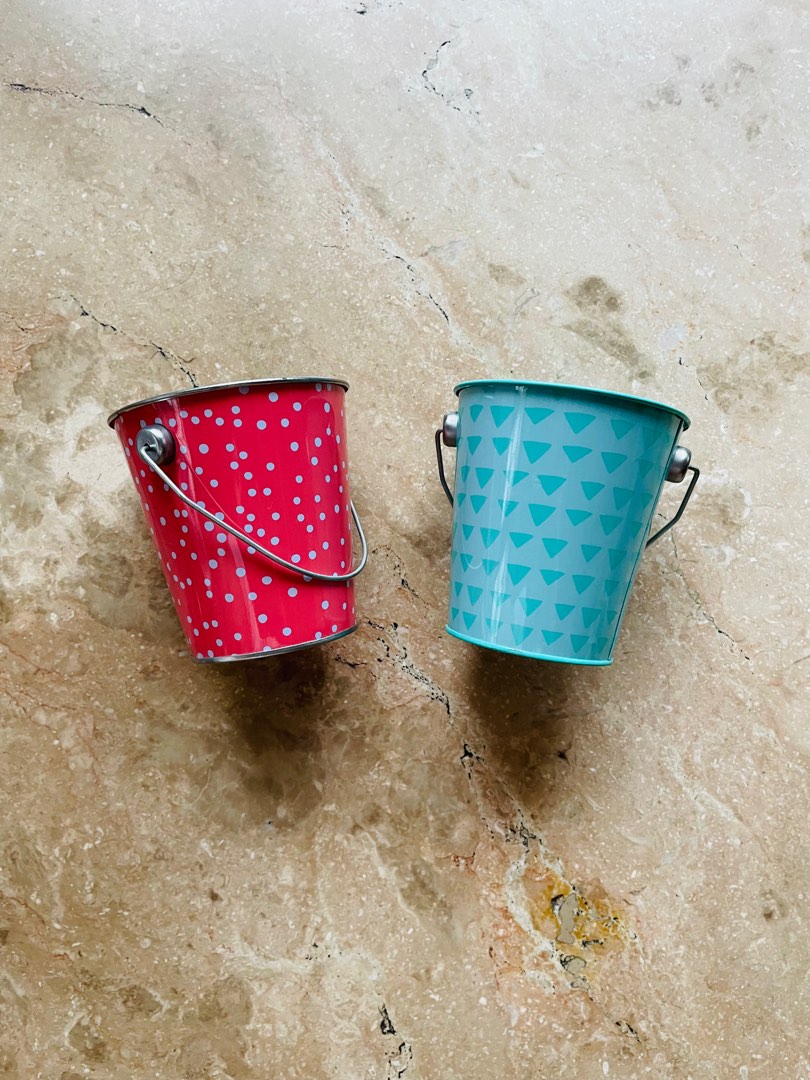 Decor Metal Pails, Pair, Furniture & Home Living, Home Decor, Other ...