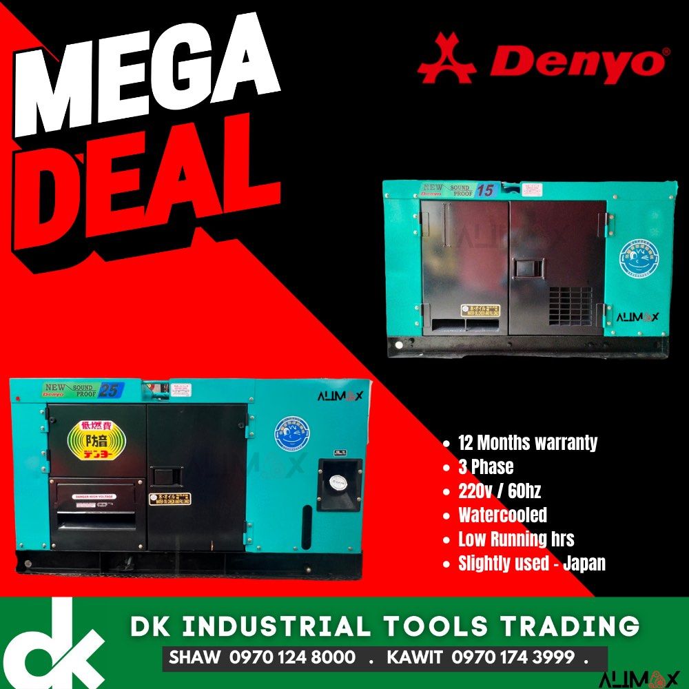 Denyo Japan 15Kva and 25kva SoundProof Diesel Generator, Commercial ...