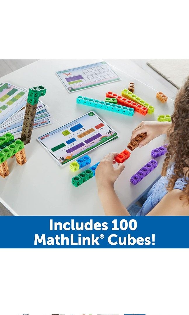 Dino Time Mathlink Cubes Learning Resources Kindergarten Math Activity ...