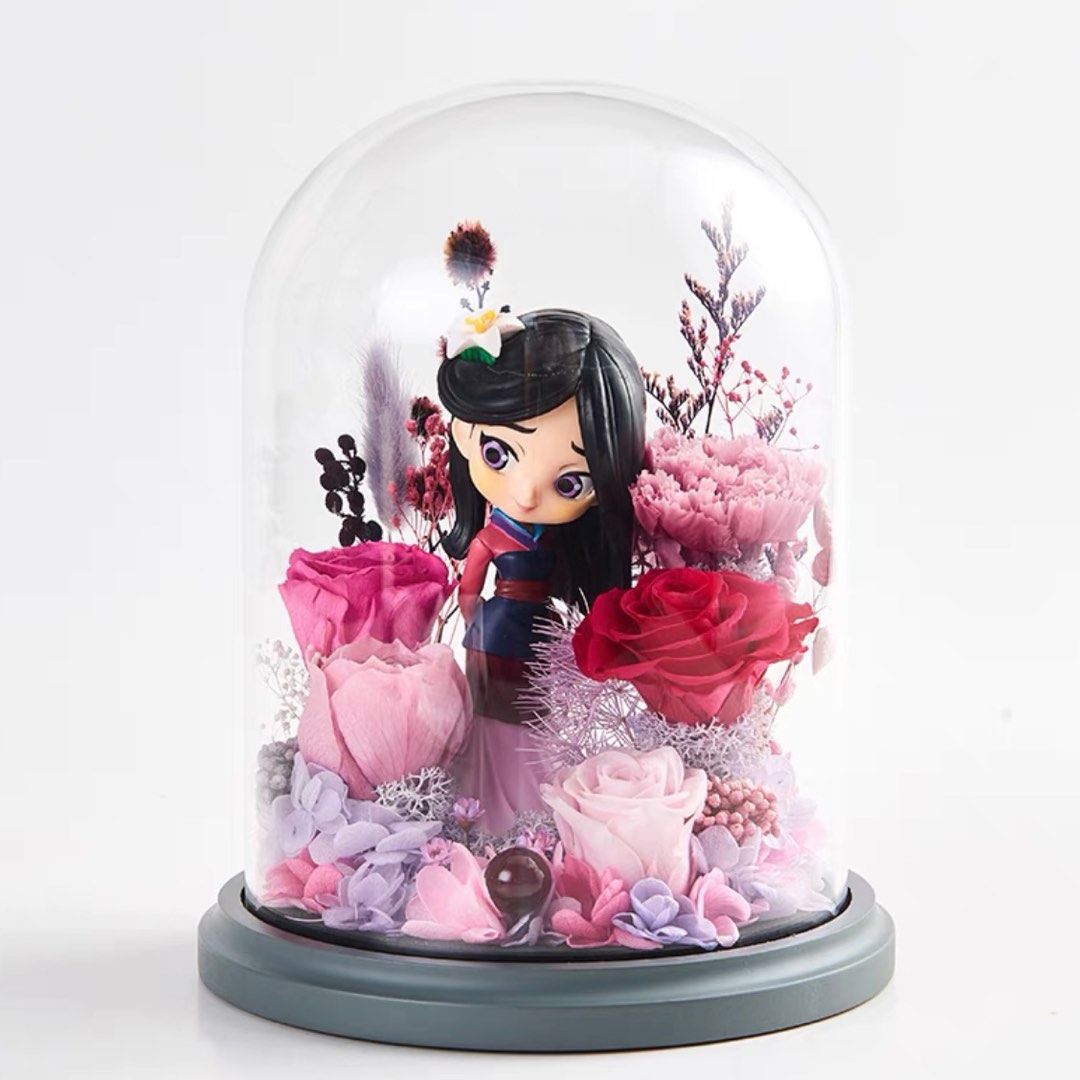 Disney Princess Hua Mulan Preserved Flowers Dome Mulan Preserved Flower ...