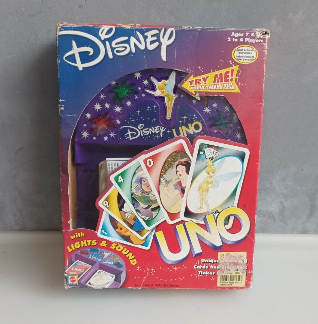 Disney UNO With Lights & Sound Tinker Bell - Kartu tidak lengkap, Toys ...