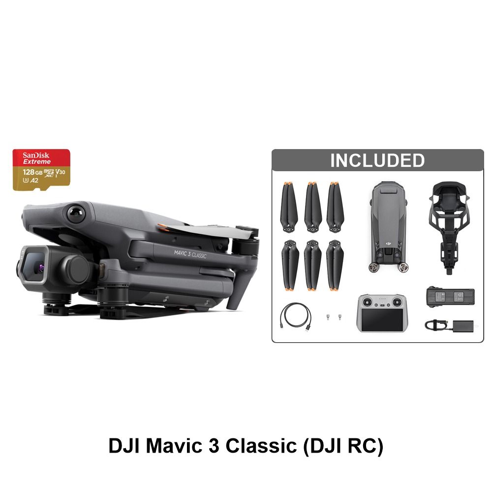 DJI Mavic 3 Classic (RC), 4K 3-Axis Gimbal Aerial Photography Cinematic ...