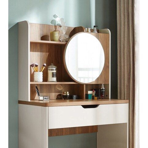 Dressing table (Off-White/Walnut), Furniture & Home Living, Furniture, Other Home Furniture on ...