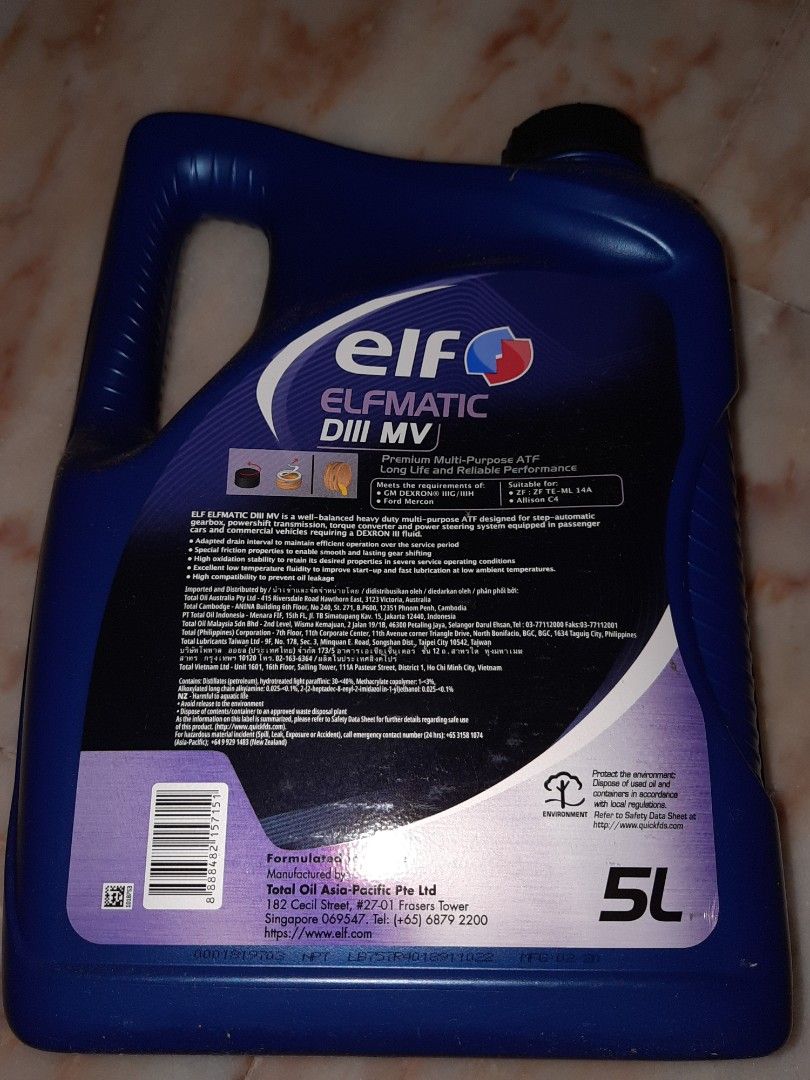 Elf Automatic Transmission Fluid, Car Accessories, Accessories on Carousell