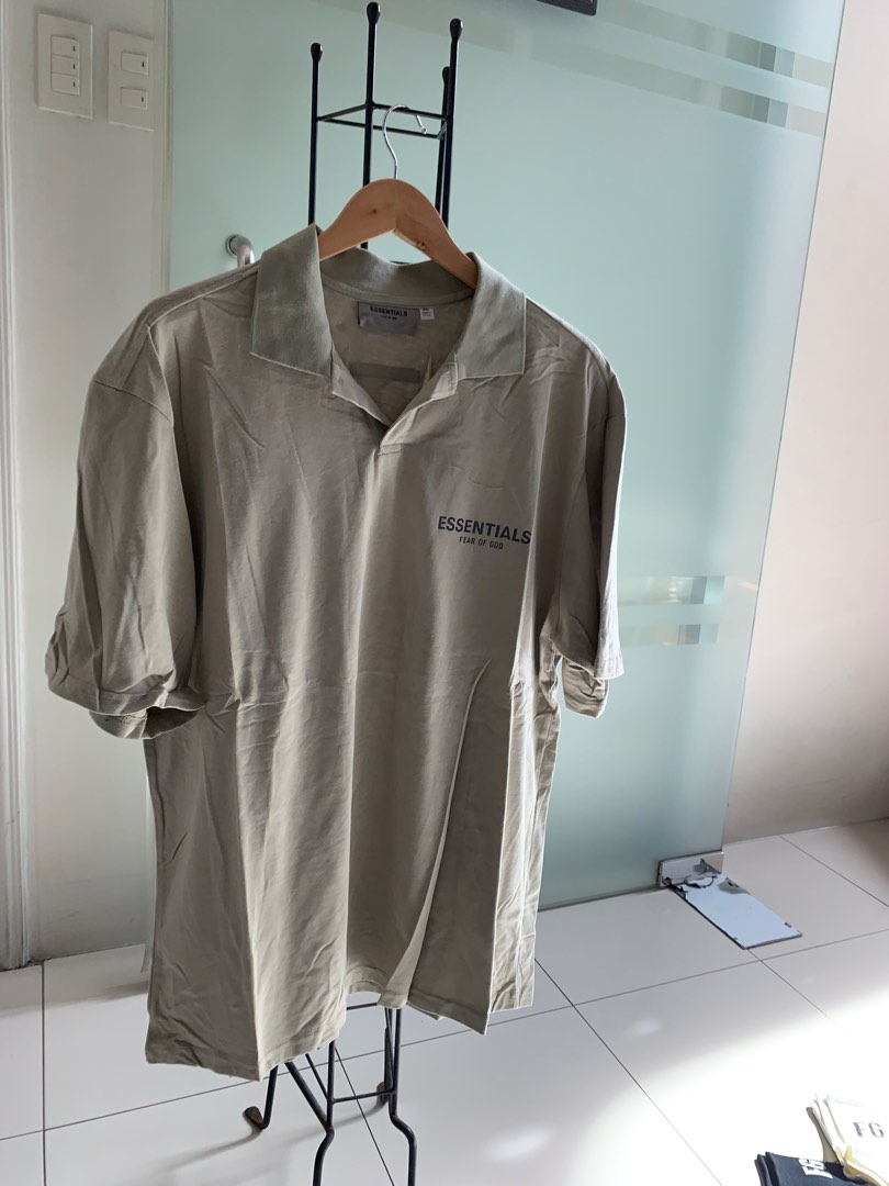 Essentials Fear of God Reflective Polo Shirt, Men's Fashion, Tops ...