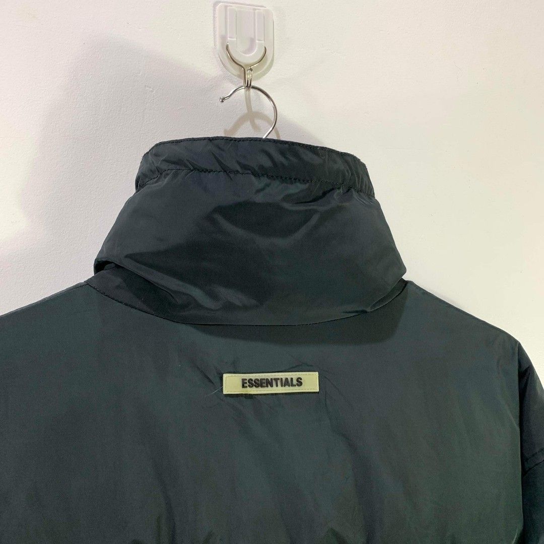 Fear of God Essentials Puffer Jacket Black, Men's Fashion, Coats ...