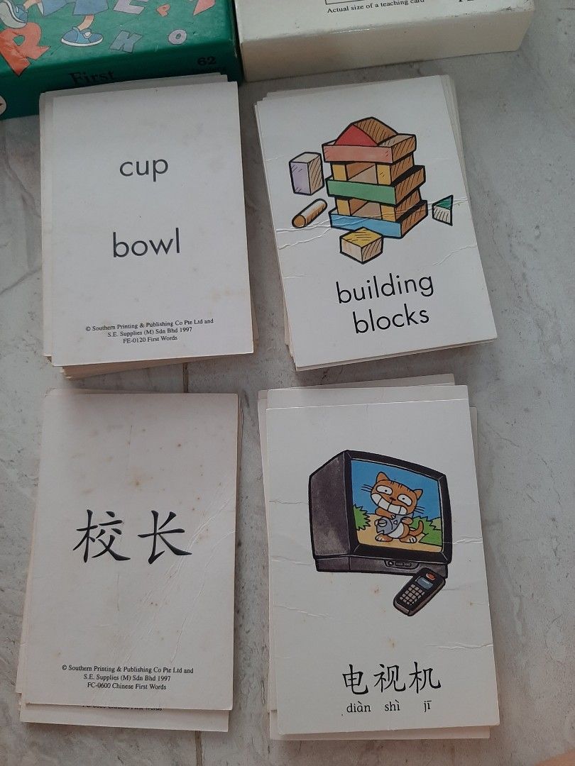 Flashcard first words, Buku & Alat Tulis, Buku Anak-Anak di Carousell