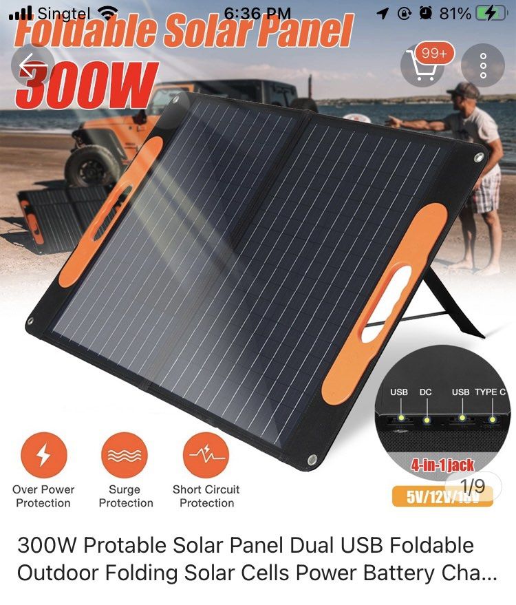 Foldable portable solar panel, TV & Home Appliances, Other Home ...
