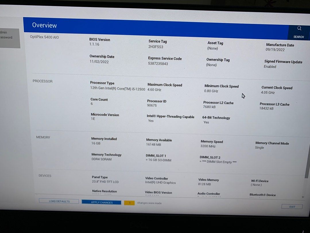 For sale Dell Optiflex 5400 Aio All in one pc i5 12th Gen, Computers & Tech, Desktops on Carousell