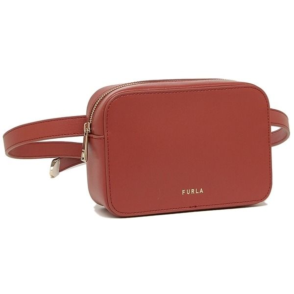 furla block mini belt bag in chili oil, Luxury, Bags & Wallets on Carousell