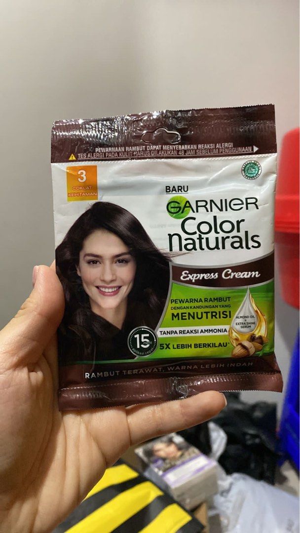 Garnier color naturals hair color colour pewarna rambut sachet dan full ...