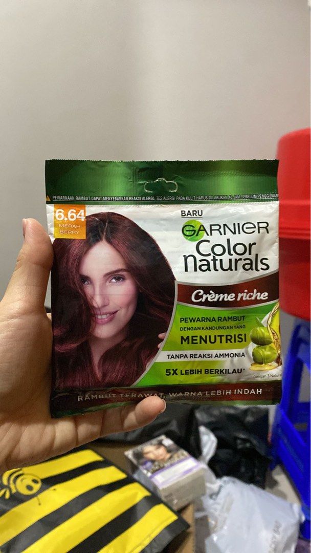 Garnier color naturals hair color colour pewarna rambut sachet dan full ...