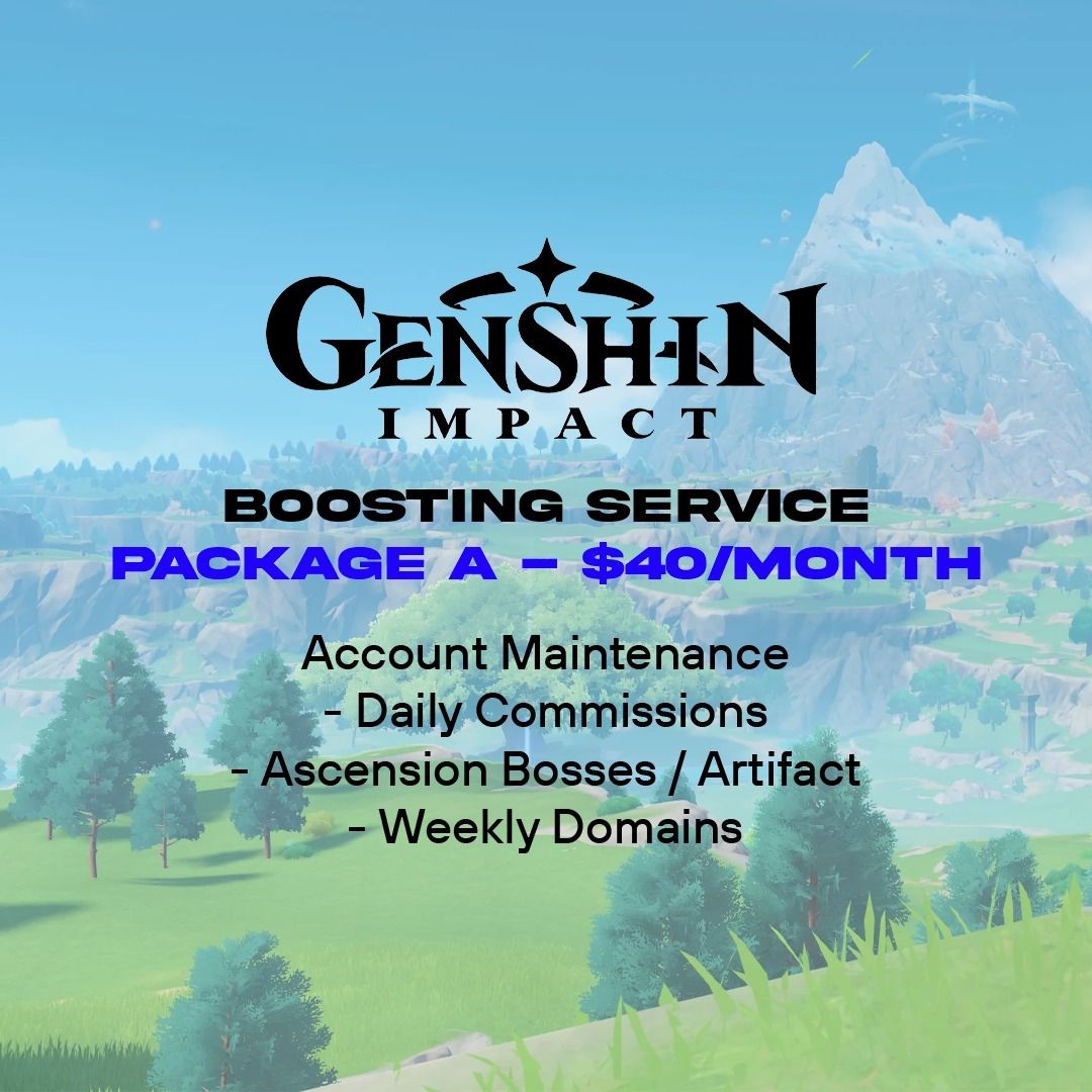 Genshin Boosting Services, Video Gaming, Video Games, Others on Carousell