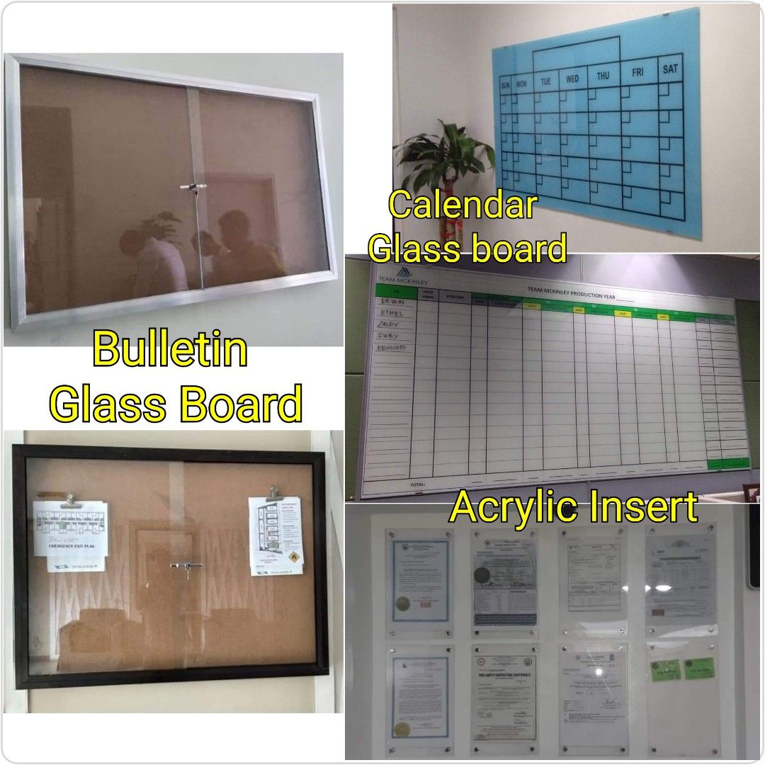 Glass board Writing glass, Furniture & Home Living, Office Furniture ...