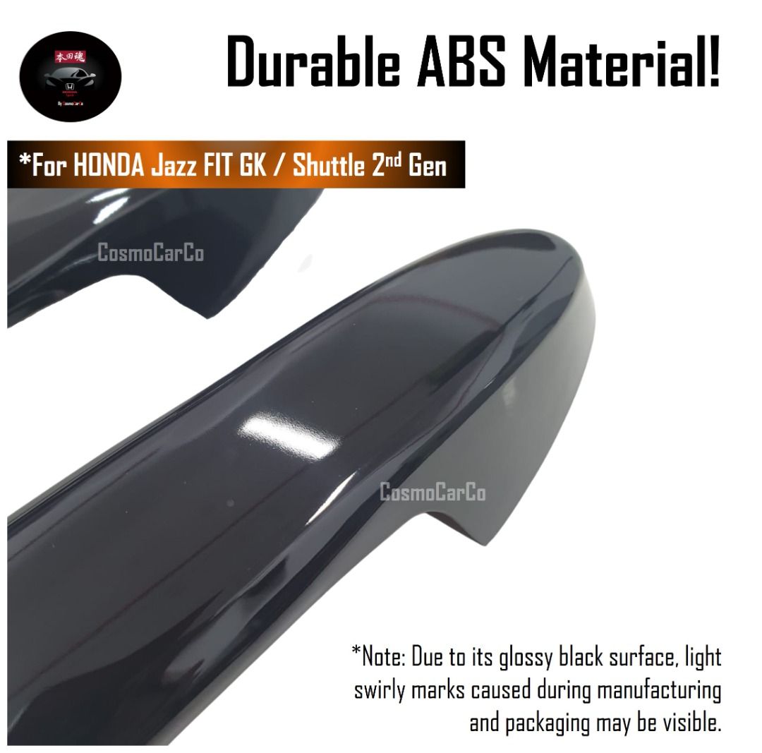 GLOSSY BLACK Honda Jazz FIT & SHUTTLE 2nd Gen 2015-2019 Door Handle ...