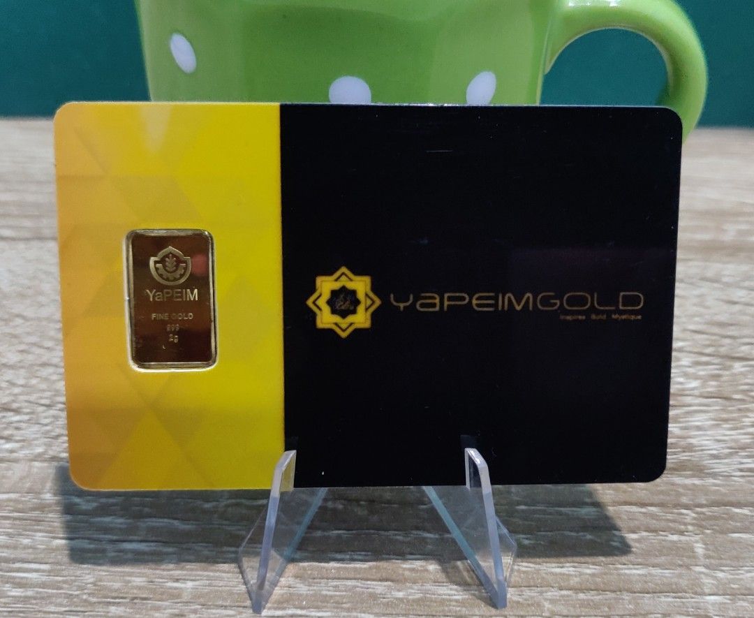 Gold Bar Emas Bar YAPEIM 2g 999 24K, Hobbies & Toys, Collectibles ...