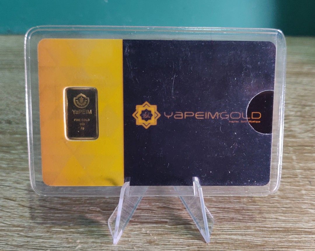 Gold Bar Emas Bar YAPEIM 2g 999 24K, Hobbies & Toys, Collectibles ...