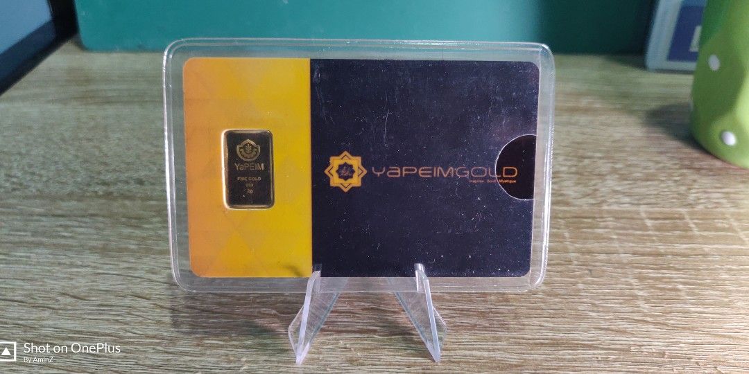 Gold Bar Emas Bar YAPEIM 2g 999 24K, Hobbies & Toys, Collectibles ...