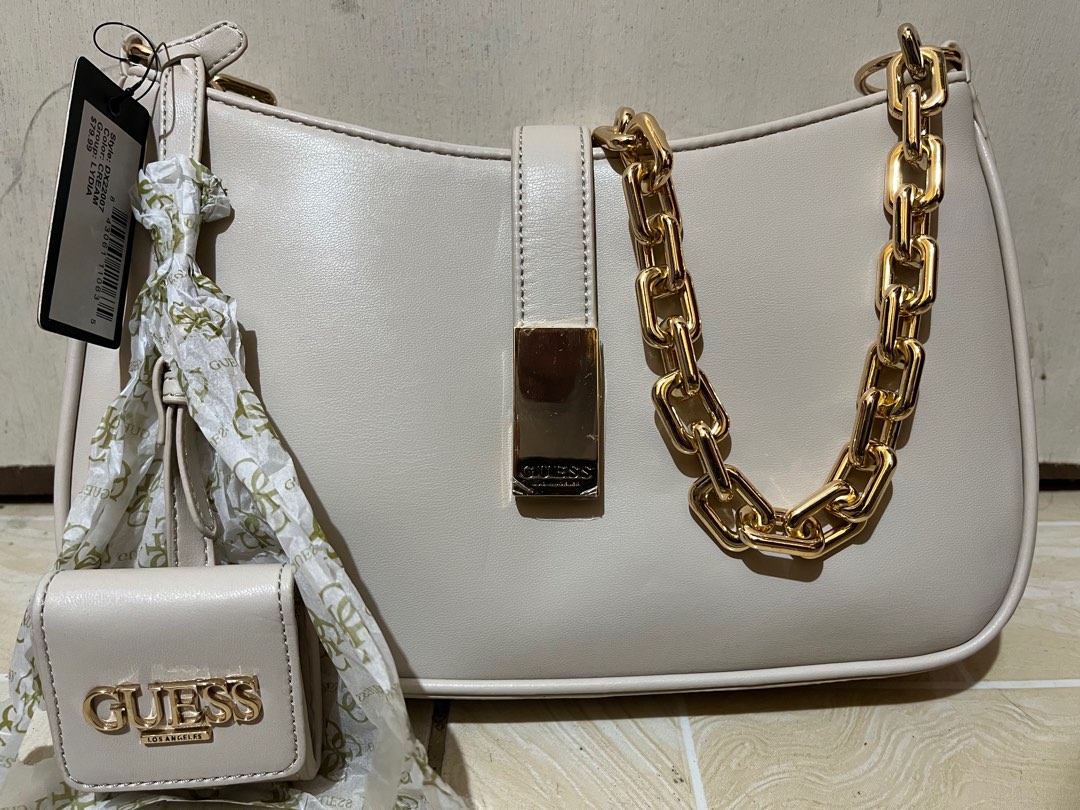 Guess Gold chain shoulder bag, Women's Fashion, Bags & Wallets ...