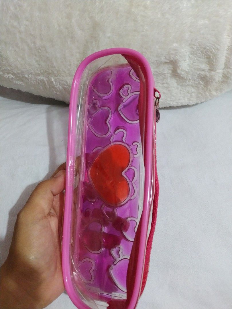 Heart pvc pencil/ballpen case, Women's Fashion, Bags & Wallets, Purses ...