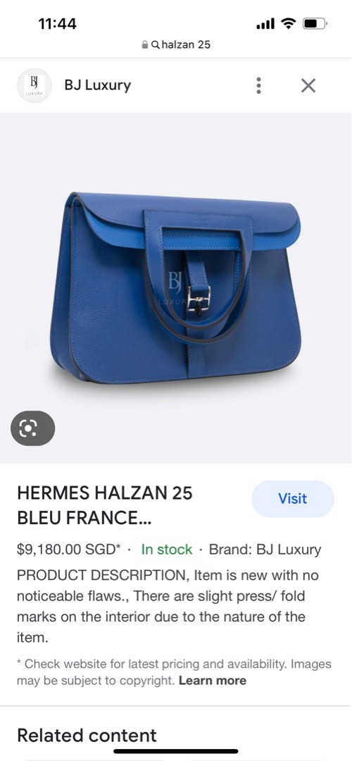 Hermes Halzan 25, Luxury, Bags & Wallets on Carousell