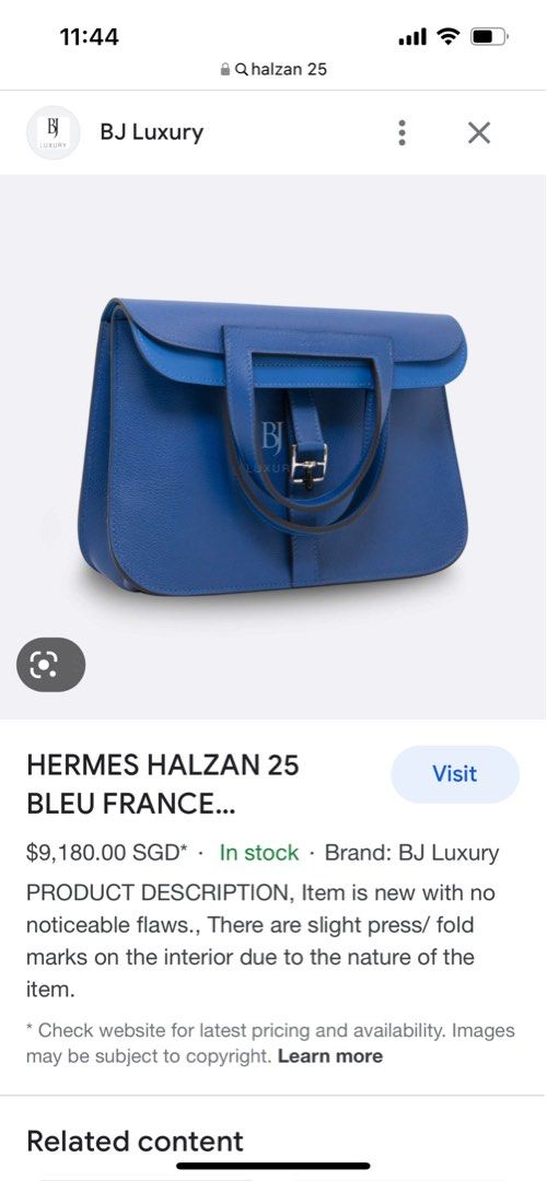 Hermes Halzan 25, Luxury, Bags & Wallets on Carousell