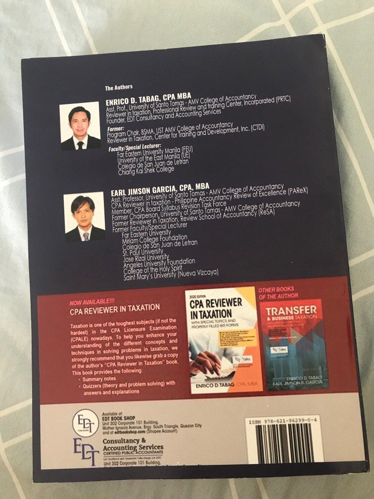 Income Taxation by Tabag and Garcia 2020, Hobbies & Toys, Books ...