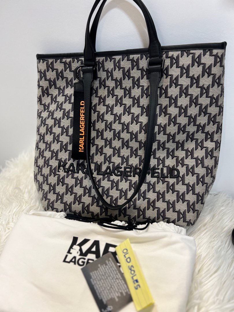 Karl Lagerfeld Monogram Tote, Luxury, Bags & Wallets on Carousell